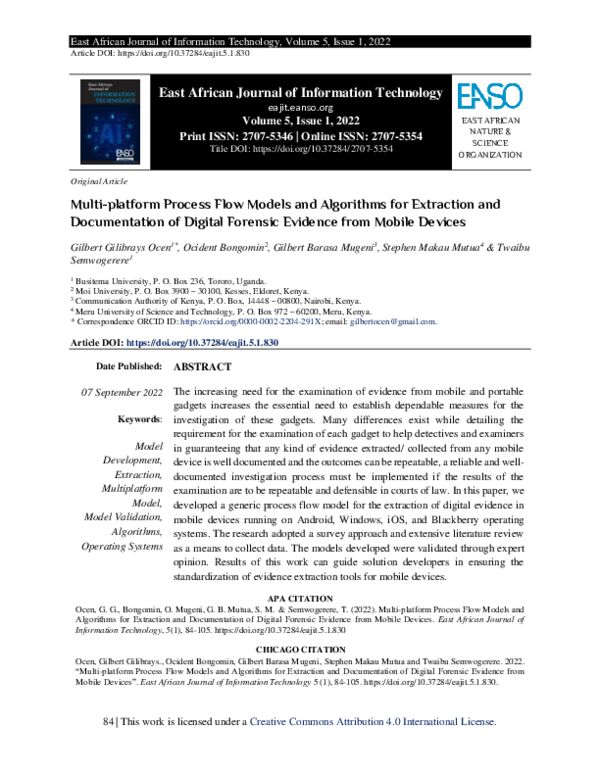 (PDF) Multi-platform Process Flow Models and Algorithms for Extraction and Documentation of ...
