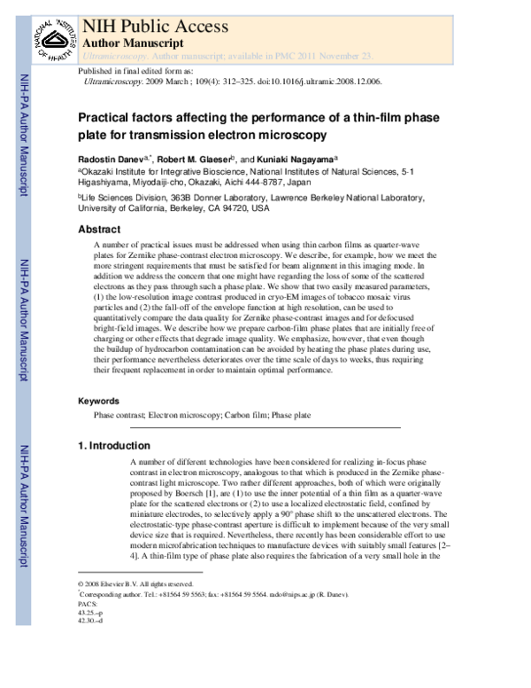 (PDF) Practical factors affecting the performance of a thin-film phase ...