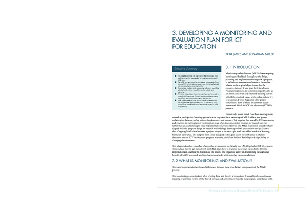 Pdf Kenya Integrating Monitoring And Evaluation Into A National Ict In Education Plan Tina