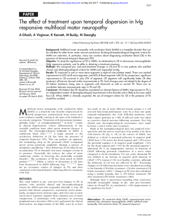 (PDF) The effect of treatment upon temporal dispersion in IvIg ...