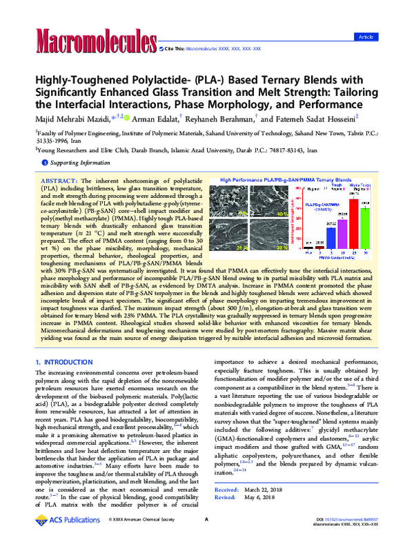 (PDF) Highly-Toughened Polylactide- (PLA-) Based Ternary Blends with ...