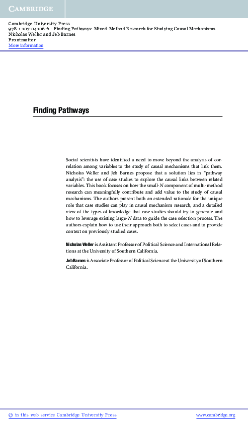 (PDF) Finding Pathways
