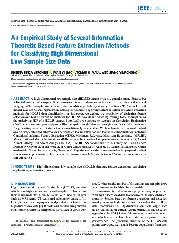 (PDF) An Empirical Study of Several Information Theoretic Based Feature ...