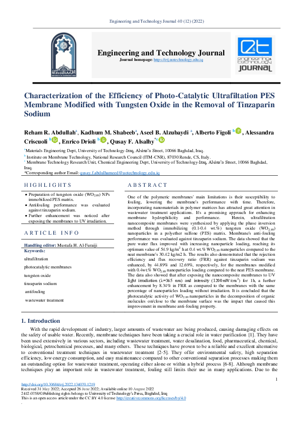 (PDF) Characterization of the Efficiency of Photo-Catalytic ...