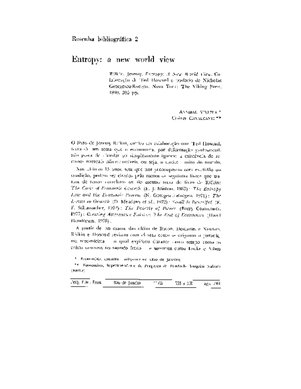 (PDF) Entropy, A New World View