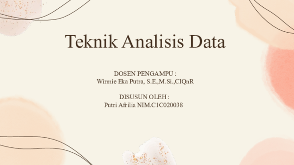 (PPT) PPT Teknik Analisis Data