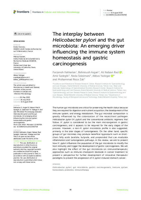 (PDF) The interplay between Helicobacter pylori and the gut microbiota ...