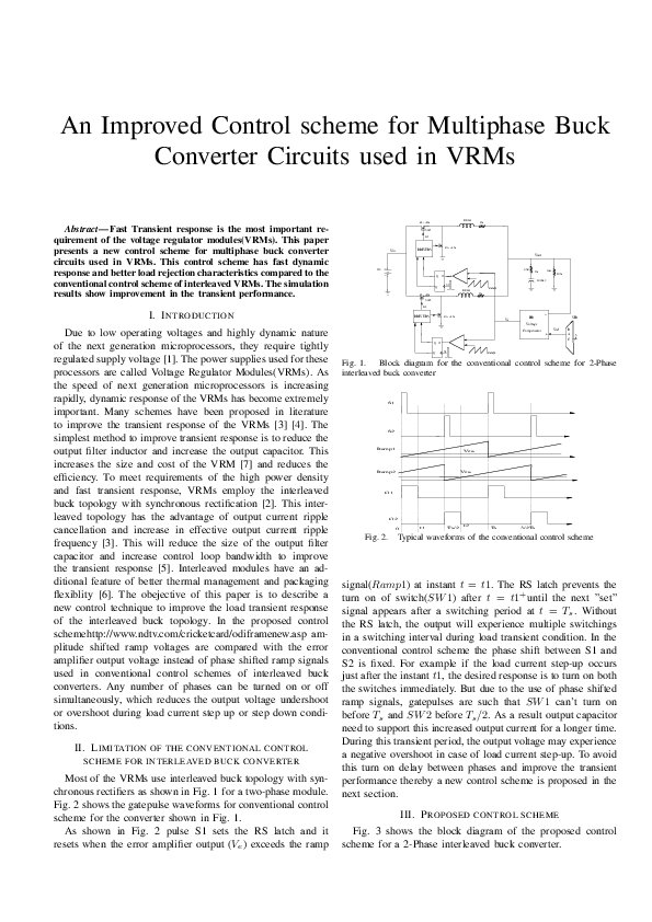 (PDF) An improved Control scheme forMultiphase Buck Converter Circuits ...