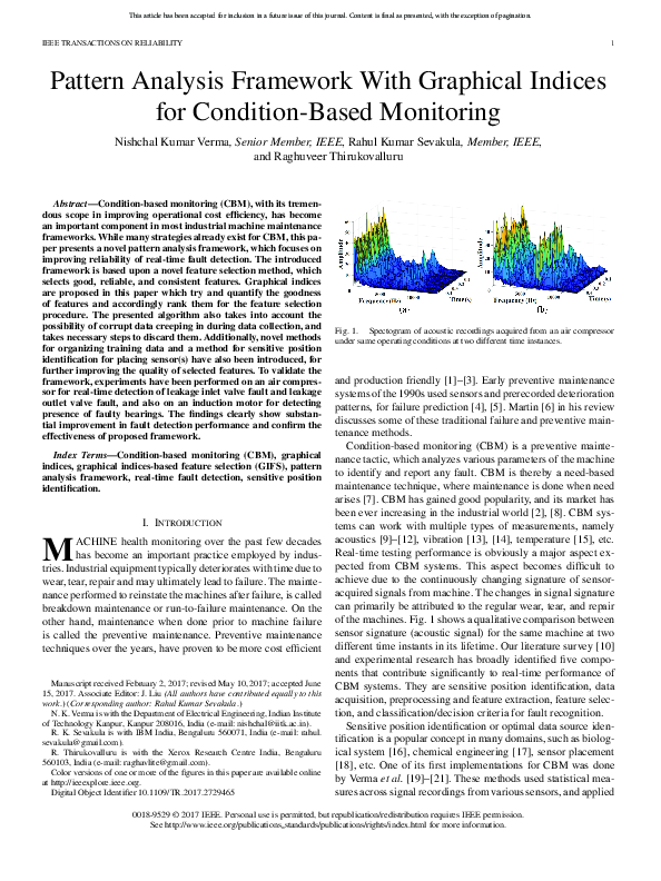 (PDF) Pattern Analysis Framework With Graphical Indices for Condition ...
