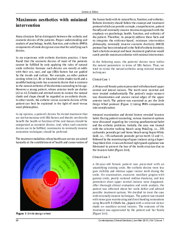 (PDF) Maximum aesthetics with minimal intervention