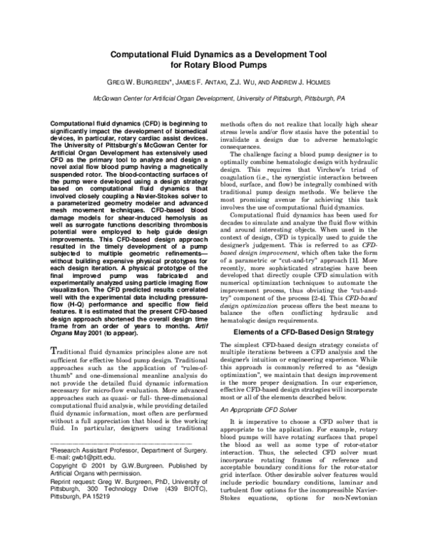 Pdf Computational Fluid Dynamics As A Development Tool For Rotary