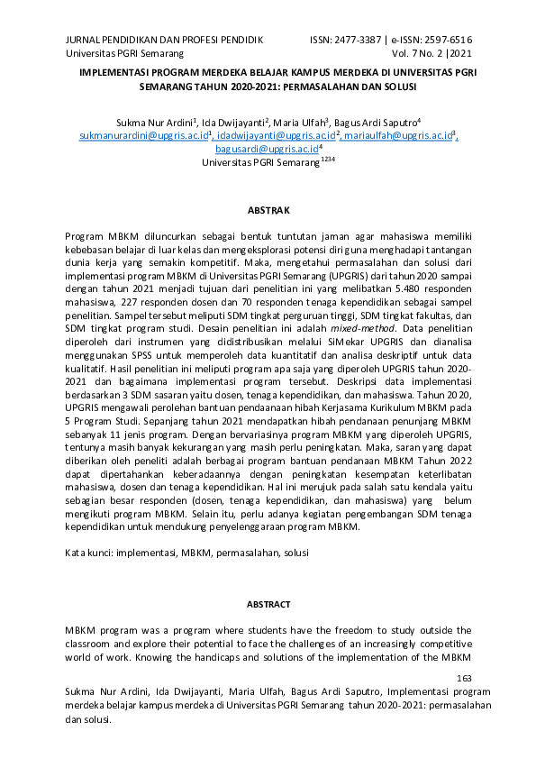 (PDF) Implementasi Program Merdeka Belajar Kampus Merdeka DI ...