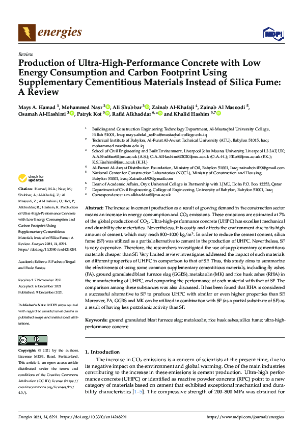 (PDF) Low-Impact Ultra-High-Performance Concrete with SCMs