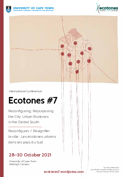 (PDF) Ecotones #7. Reconfiguring, Repurposing the City: Urban Ecotones ...