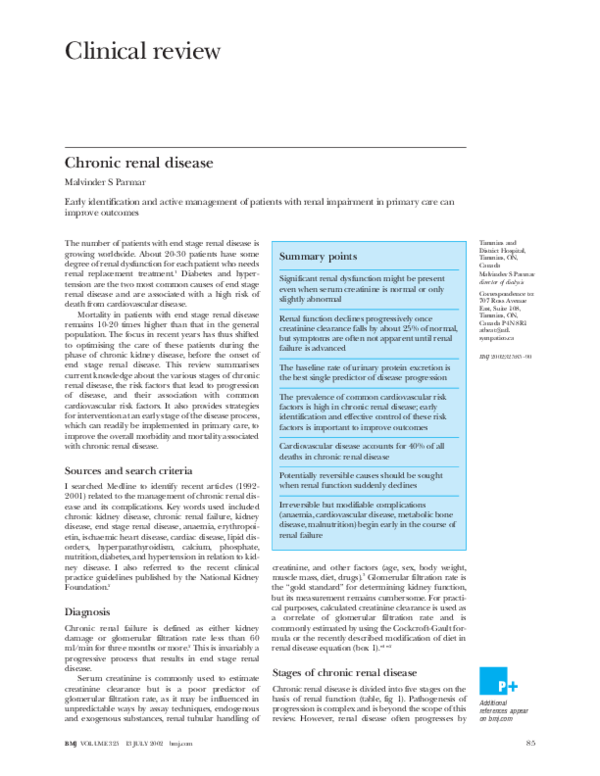 (PDF) Chronic renal disease