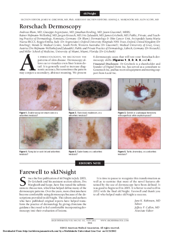 (PDF) Rorschach Dermoscopy | Jason Giacomel - Academia.edu