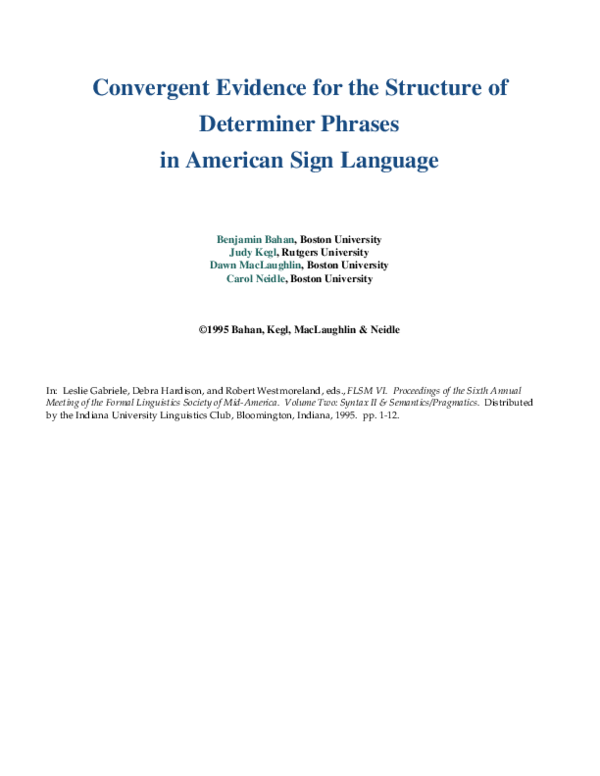 (PDF) Convergent evidence for the structure of determiner phrases in ...