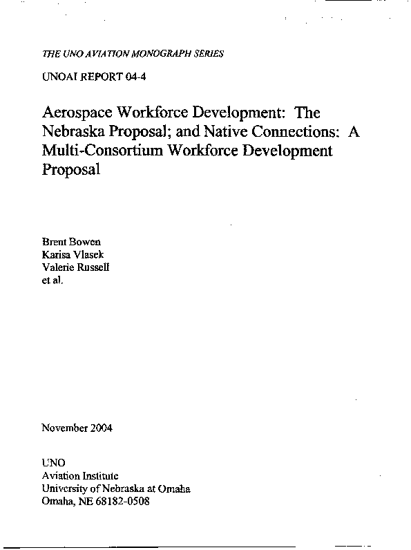 (PDF) Aerospace Workforce Development: The Nebraska Proposal; and ...
