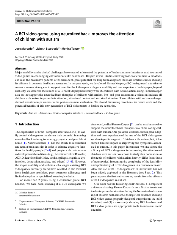 (PDF) A BCI video game using neurofeedback improves the attention of ...