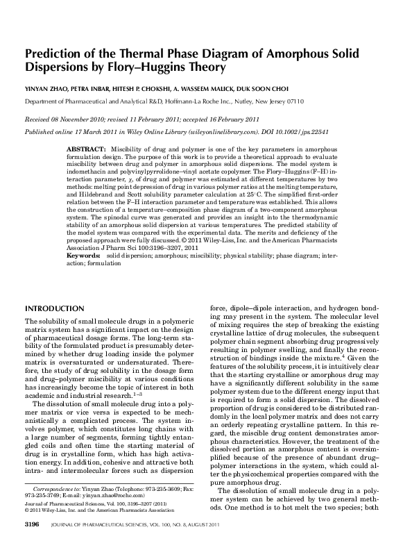 (PDF) Prediction of the Thermal Phase Diagram of Amorphous Solid ...