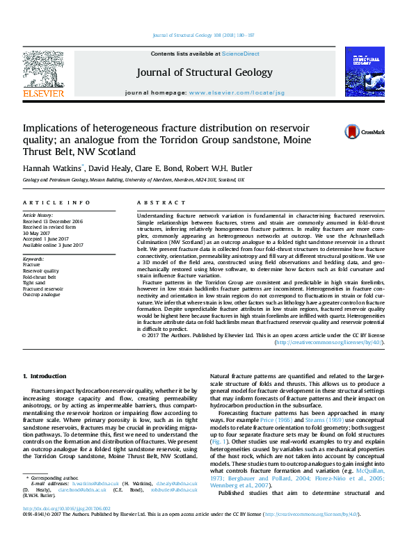 (PDF) Implications of heterogeneous fracture distribution on reservoir ...