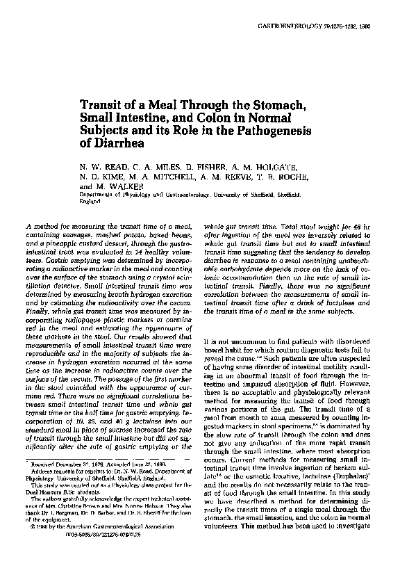 (PDF) Transit of a meal through the stomach, small intestine, and colon ...
