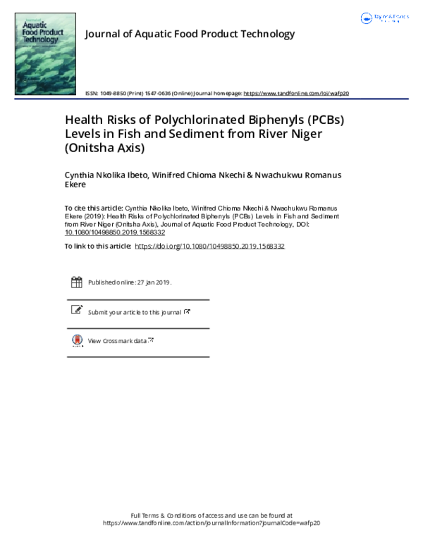 (PDF) Health Risks of Polychlorinated Biphenyls (PCBs) Levels in Fish ...