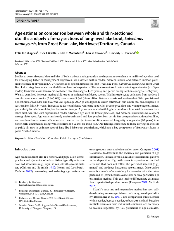 (PDF) Age estimation comparison between whole and thin-sectioned ...