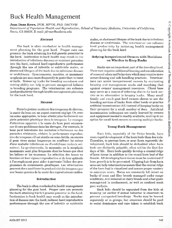 (PDF) Buck Health Management