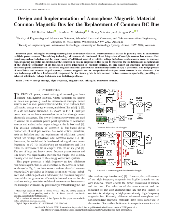 (PDF) Design and Implementation of Amorphous Magnetic Material Common ...