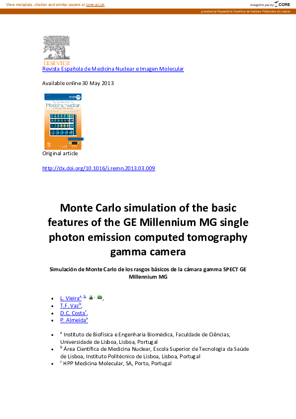 (PDF) Simulación de Monte Carlo de los rasgos básicos de la cámara ...
