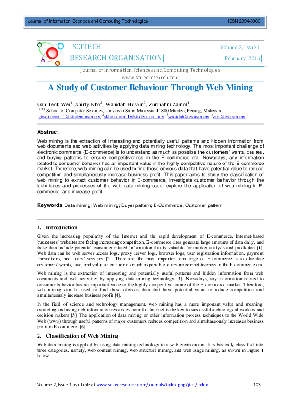 (PDF) Analyzing E-Commerce Customer Behavior Using Web Mining