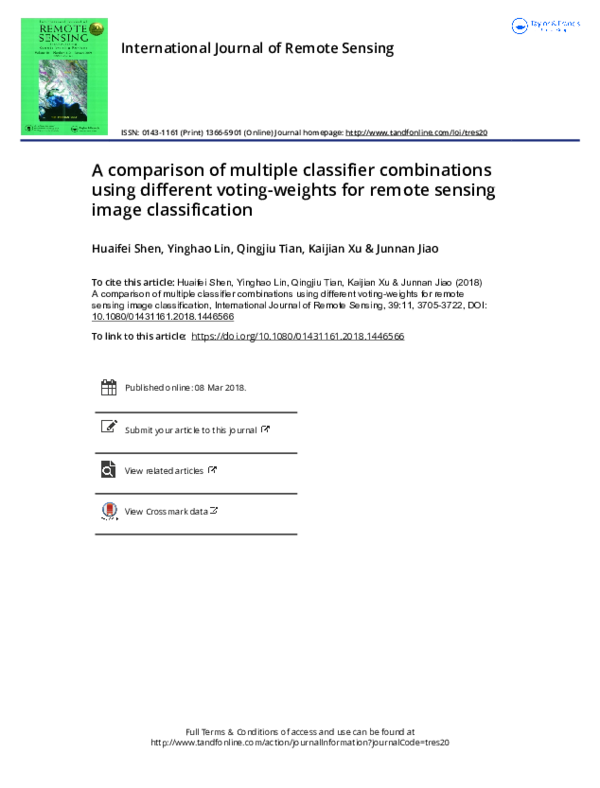 Pdf A Comparison Of Multiple Classifier Combinations Using Different