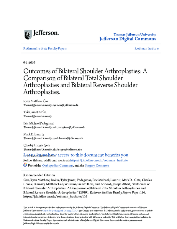 Pdf Bilateral Scapular Fractures After Reverse Shoulder