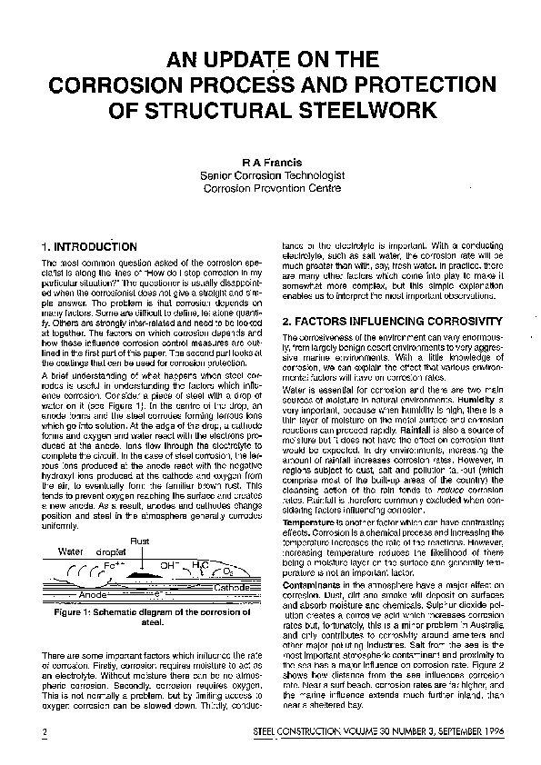 (PDF) An Update on the Corrosion Process and Protection of Structural ...
