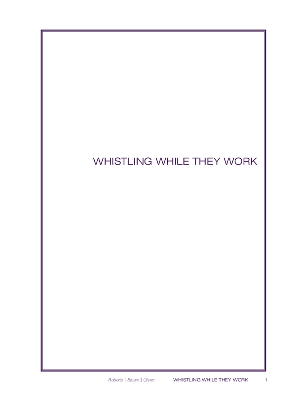 (PDF) Whistling While They Work: A good-practice guide for managing ...