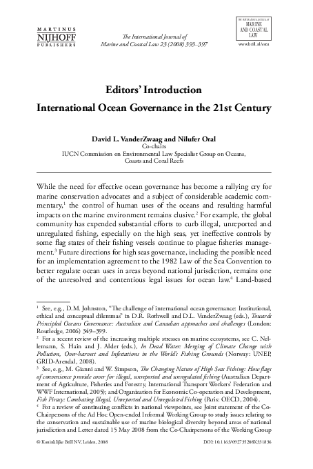 (PDF) International Ocean Governance in the 21st Century