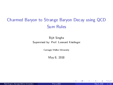 (PDF) Charmed Baryon to Strange Baryon Decay using QCD Sum Rules