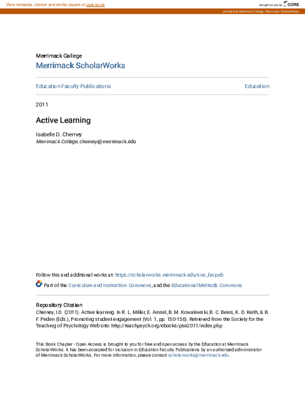 (PDF) Active Learning