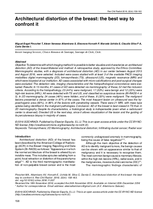 (PDF) Architectural distortion of the breast : the best way to confront it