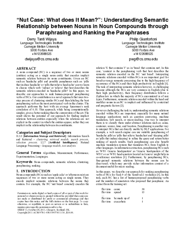 (PDF) Nut case: what does it mean?