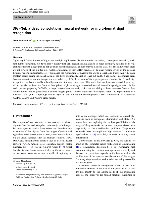 (PDF) DIGI-Net: a deep convolutional neural network for multi-format digit recognition