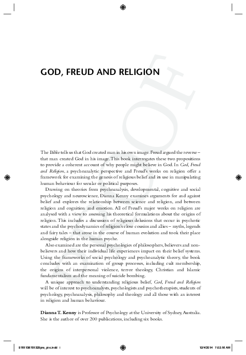 (PDF) God, Freud and Religion | Dianna Kenny - Academia.edu