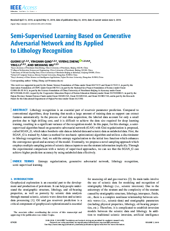 (PDF) Semi-Supervised Learning Based on Generative Adversarial Network and Its Applied to ...
