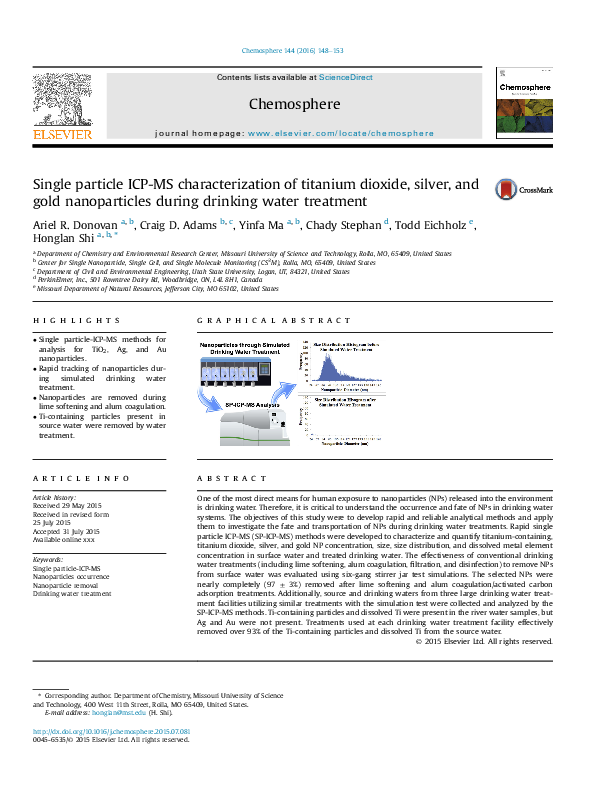(PDF) Single particle ICP-MS characterization of titanium dioxide ...