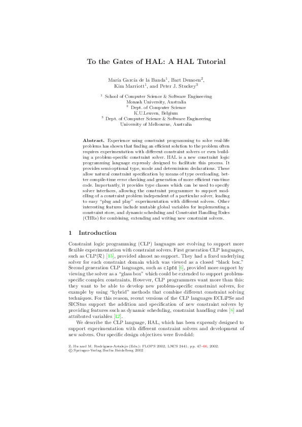 (PDF) To the Gates of HAL: A HAL Tutorial