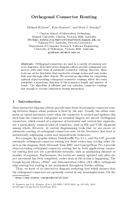 Pdf Orthogonal Connector Routing Kim Marriott 
