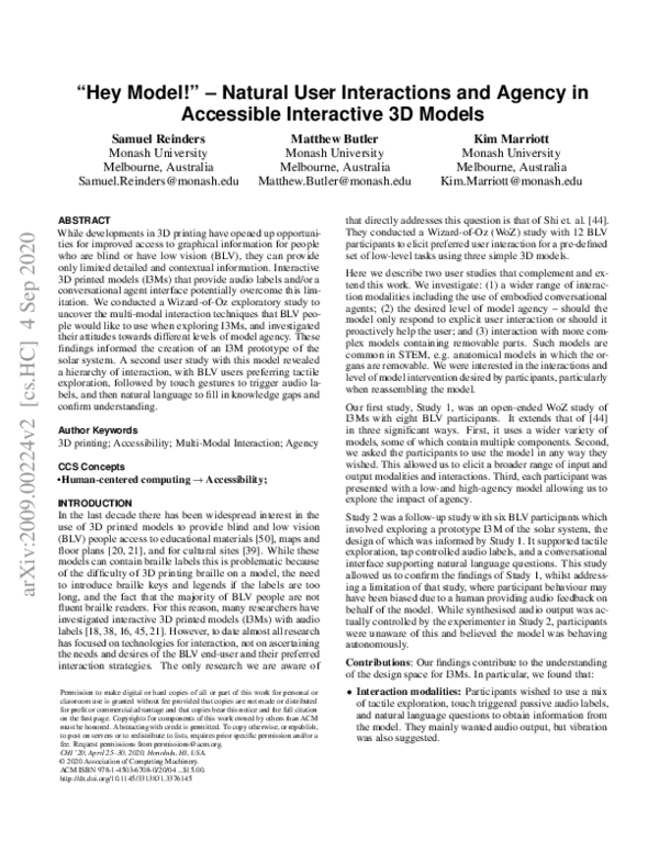 (PDF) Hey Model!" Natural User Interactions and Agency in Accessible ...
