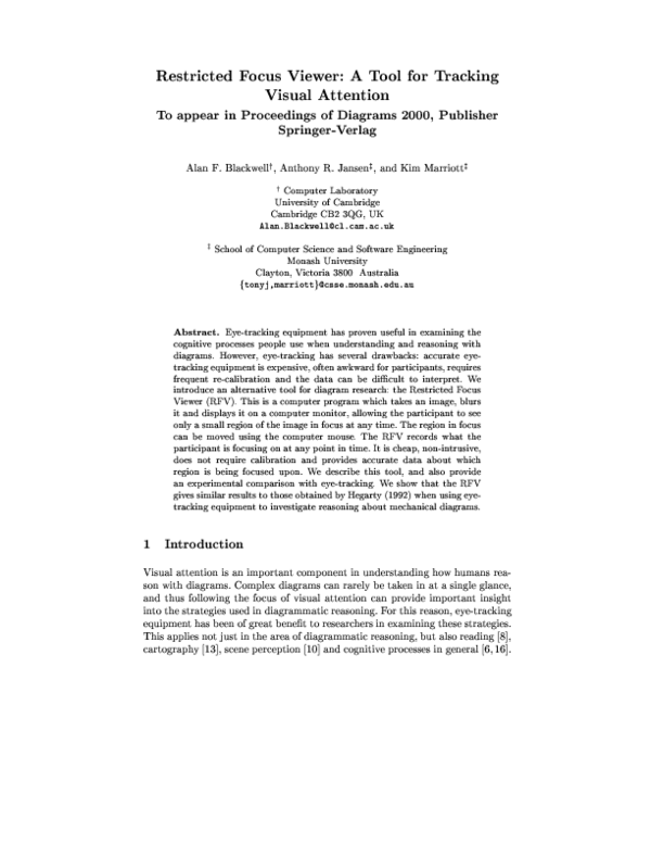 (PDF) Restricted Focus Viewer: A Tool for Tracking Visual Attention