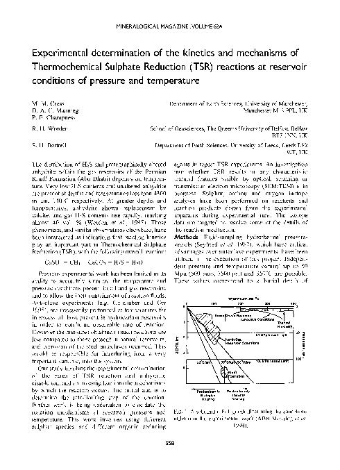 (PDF) Experimental Determination of the Kinetics and Mechanisms of ...